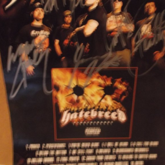 Hatebreed | Wall Decor | Signed 22 Hatebreed 10 Years Of Perseverance ...